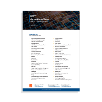 PDI Japan Korea Week | Asia's leading private debt event series