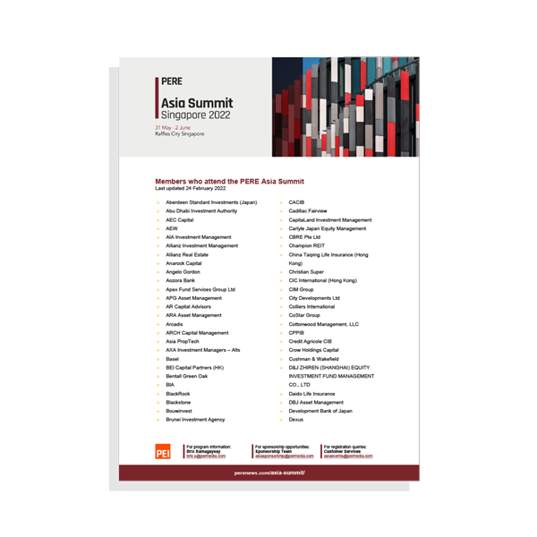 PERE Asia Summit 2023 | Expand your investor network