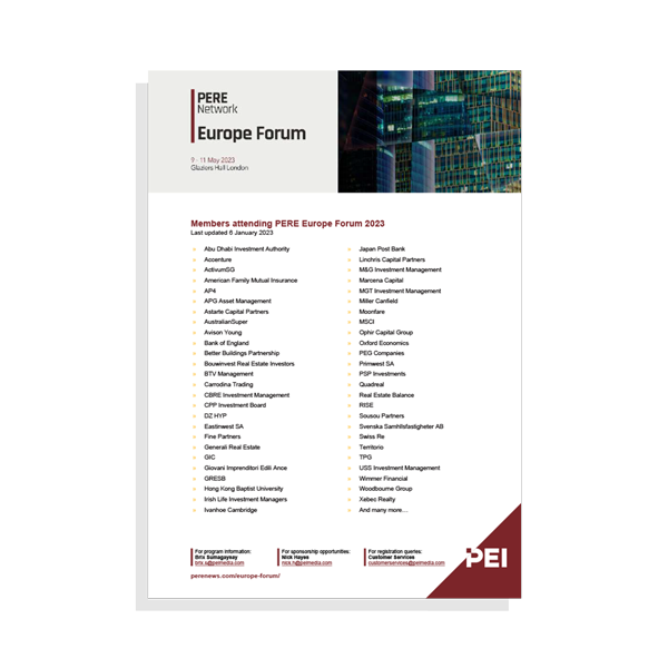 PERE Europe Forum 2024 | Events EN