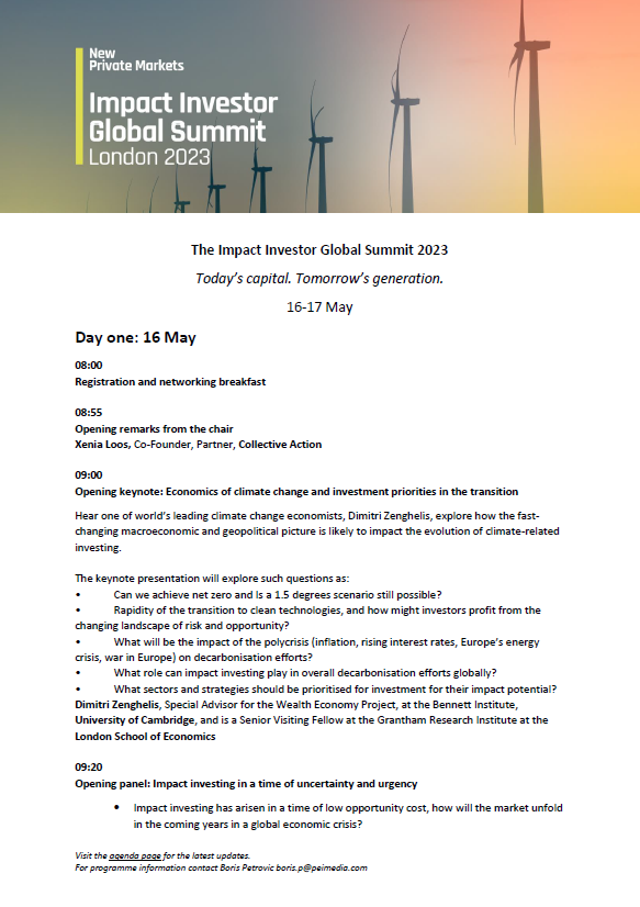 Impact Investor Global Summit 2023 | #1 event for private markets