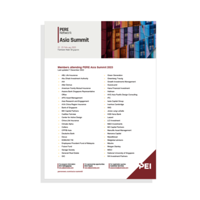 PERE Asia Summit 2024 | Expand your investor network