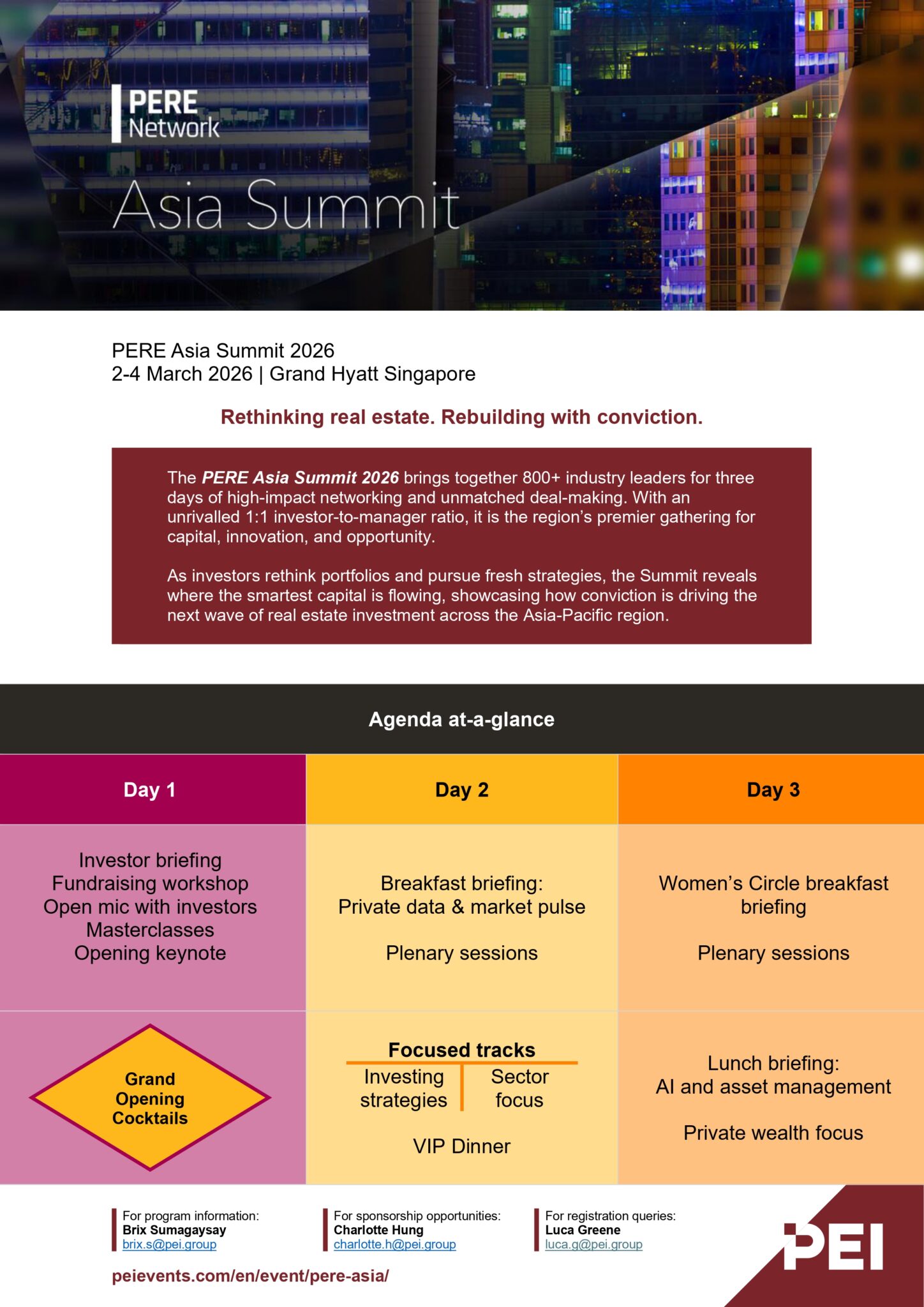PERE Asia Summit 2026 | Expand your investor network