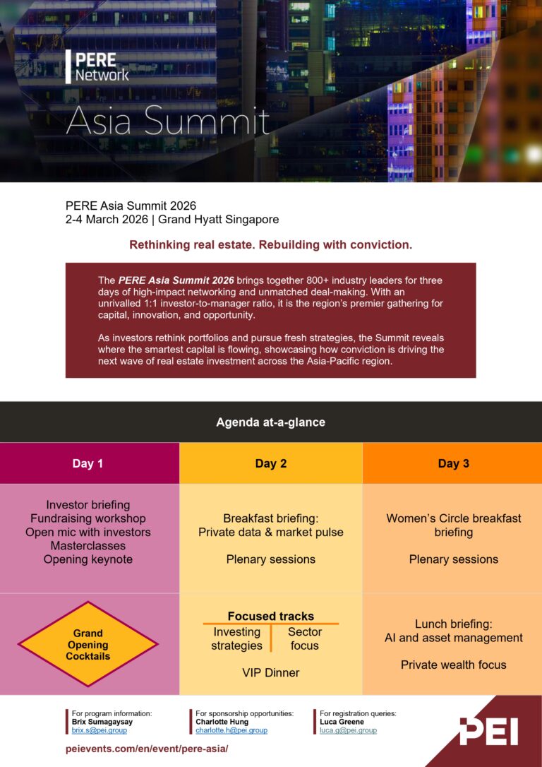 PERE Asia Summit 2026 | Expand your investor network