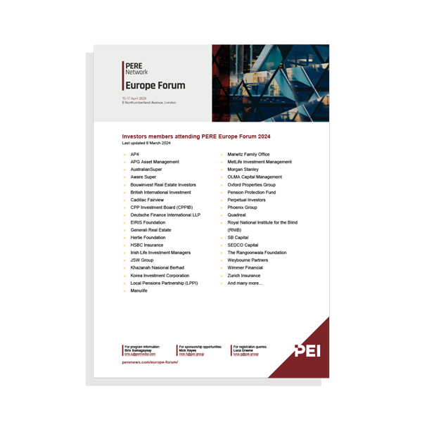 PERE Europe Forum 2026 | Events EN